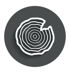 Tree ring icon timber texture and industry Vector Image