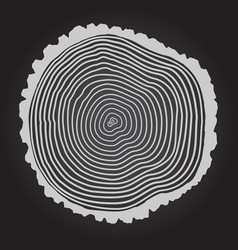Tree trunk rings texture isolated Royalty Free Vector Image