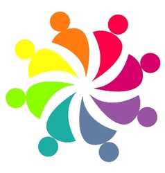 Teamwork union people logo Royalty Free Vector Image