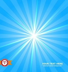 Sun with rays and sea marine creative background Vector Image