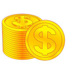 Dollar coin Royalty Free Vector Image - VectorStock