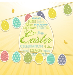 Floral easter border Royalty Free Vector Image