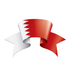 Bahrain flag on a white Royalty Free Vector Image