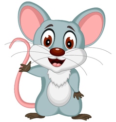 Happy mouse cartoon Royalty Free Vector Image - VectorStock
