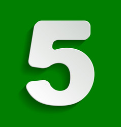 Number 5 sign design template element Royalty Free Vector