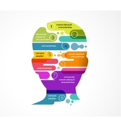 Brain creative mind man head learning icons Vector Image