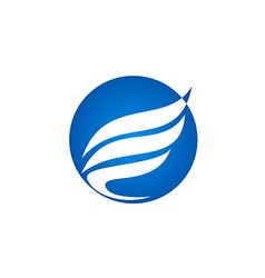 Wing abstract fly logo Royalty Free Vector Image