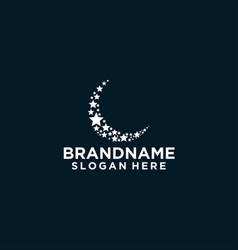 Moon light logo design Royalty Free Vector Image