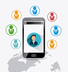 Connect people design Royalty Free Vector Image