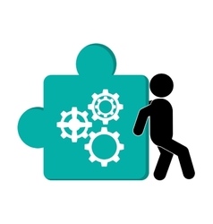 Kid pushing Royalty Free Vector Image - VectorStock