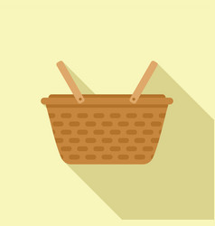 Farm basket icon flat style Royalty Free Vector Image