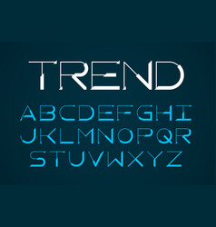 Continuous line font inline alphabet Royalty Free Vector