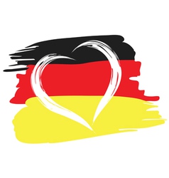 German flag heart shaped ribbon Royalty Free Vector Image