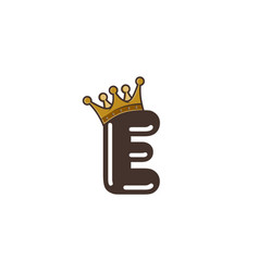 Alphabet letter with crown king queen Royalty Free Vector