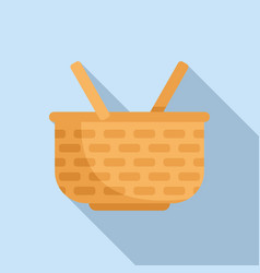Farm basket icon flat style Royalty Free Vector Image