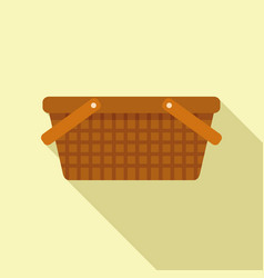 Farm basket icon flat style Royalty Free Vector Image