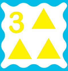 Card number 10 ten and star learning numbers Vector Image