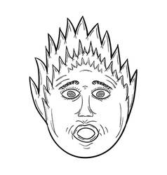 Cute boy face cartoon Royalty Free Vector Image