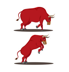 Two red cows Royalty Free Vector Image - VectorStock