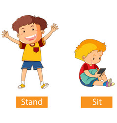 Opposite words heavy and light Royalty Free Vector Image