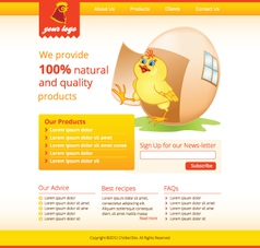 Editable website template Royalty Free Vector Image