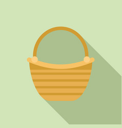 Farm basket icon flat style Royalty Free Vector Image
