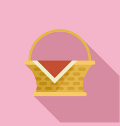 Farm basket icon flat style Royalty Free Vector Image