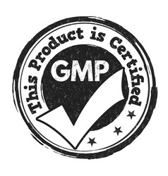 Gmp good manufacturing practice certified round Vector Image