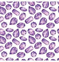 Set of realistic blue amethyst jewels Royalty Free Vector