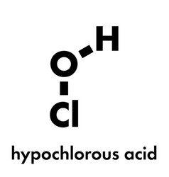 Hydrogen chloride hcl molecule chemical structure Vector Image