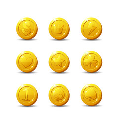 Icons coins for the game interface Royalty Free Vector Image