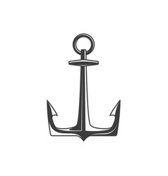 Anchor with circular rope Royalty Free Vector Image