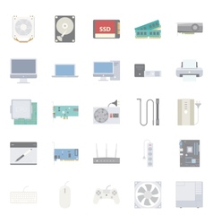 Cartoon personal computer components Royalty Free Vector