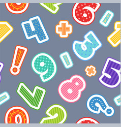 Educational cartoon numbers set with sweets Vector Image