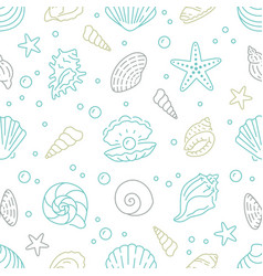 Summer shell pattern Royalty Free Vector Image