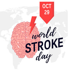 Stroke logo icon design medical Royalty Free Vector Image