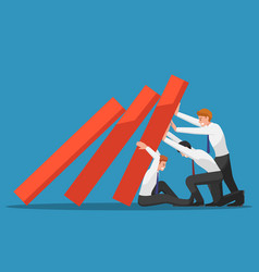 Businesswoman on falling down chart Royalty Free Vector