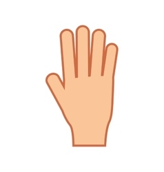 Hand gesture with smooth skin Royalty Free Vector Image