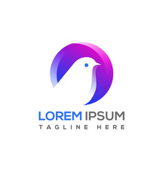 Raven logo modern deign template Royalty Free Vector Image