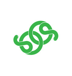 Letter p simple loop logo Royalty Free Vector Image