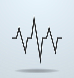 Normal heart rhythm ekg line symbol Royalty Free Vector