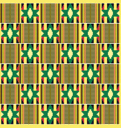 African kente cloth style seamless textile Vector Image