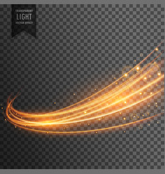 Yellow glowing tail light effect background Vector Image