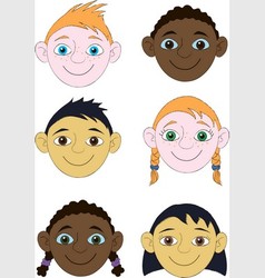 Children face cartoon Royalty Free Vector Image