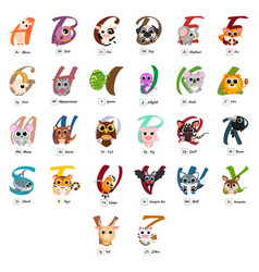 English animal alphabet letter r Royalty Free Vector Image