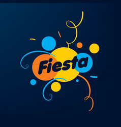 Abstract logo for fiesta Royalty Free Vector Image