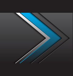 Abstract blue grey silver line arrow direction Vector Image