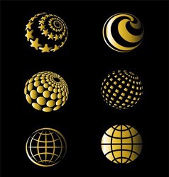 Golden animal paw print Royalty Free Vector Image