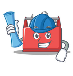 Up board tool box character cartoon Royalty Free Vector