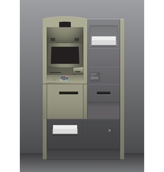 Atm screen automated teller machine monitor Vector Image